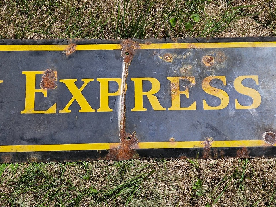 Vintage Railway Express Agency Porcelain Advertising Sign | eBay