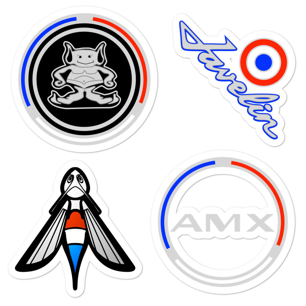 AMC Sticker Assortment AMX Hornet Javelin Gremlin Emblem Logo Badge ...