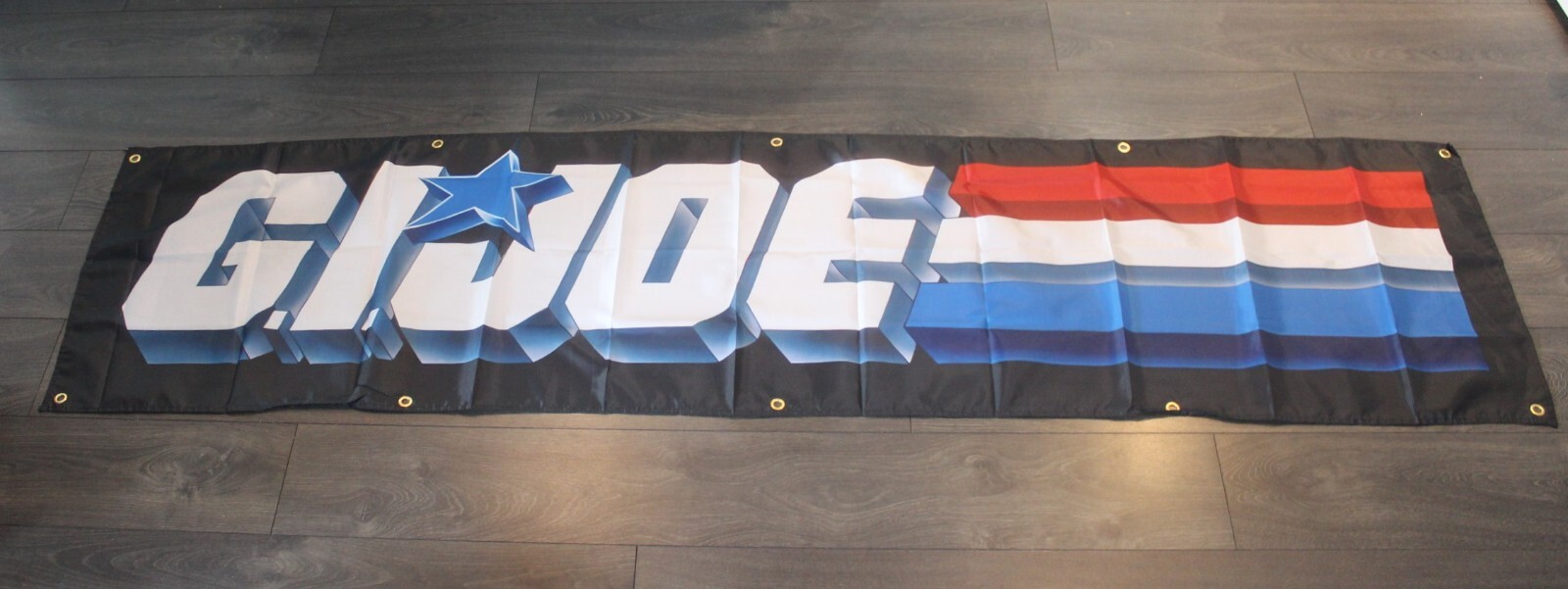 GI Joe Banner Black Flag Big 2x8 feet Toy Soldier Garage Man Cave Boys ...