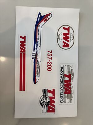 Vintage TWA sticker Sheet | eBay