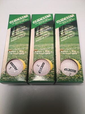 9 (3 Boxes of 3 each) Guidestar White Golf Balls UNUSED In Box | eBay