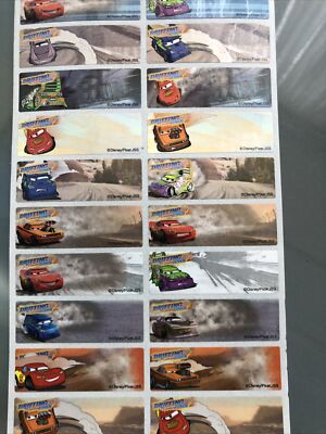 100 LG MCQUEEN CARS NAME LABEL STICKERS 46x18mm | eBay