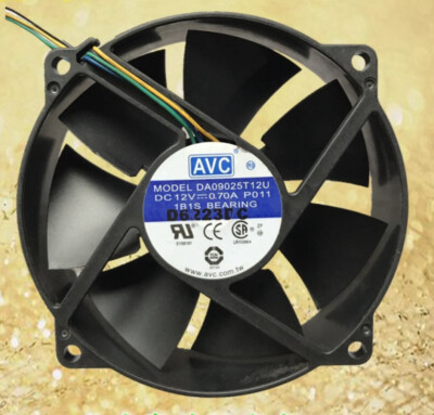 AVC 9025 9CM round 12V chassis 0.7A computer cooling fan DA09025B12U ...