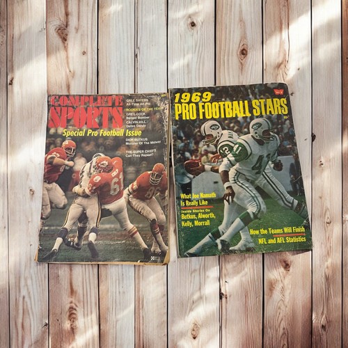 Vintage NFL History Magazines 1969 Pro Football Stars & 1970 Complete ...
