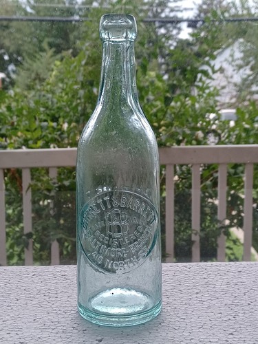 Rare Aqua Barrett & Barrett Baltimore Branch Blob Top Beer Bottle | eBay