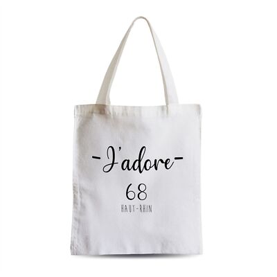 Sac en Tissu J'Adore 68 Haut Rhin France Geographie Departement Colmar ...
