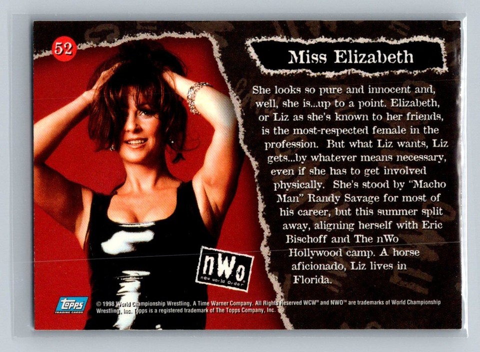 Miss Elizabeth #52 1998 Topps WCW/nWo WWE | eBay