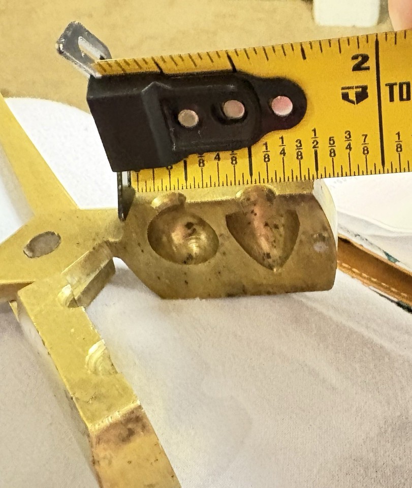 Antique Heavy Brass Civil War Era 2 Cavity Conical & Round Ball Bullet ...