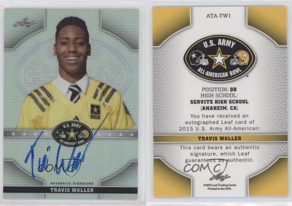 2015 Leaf US Army All-American Bowl Metal Tour Travis Johnson Waller ...