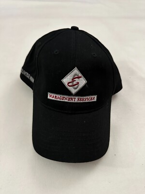 EC Management Services Embroidered Black Baseball Hat Adjustable One ...