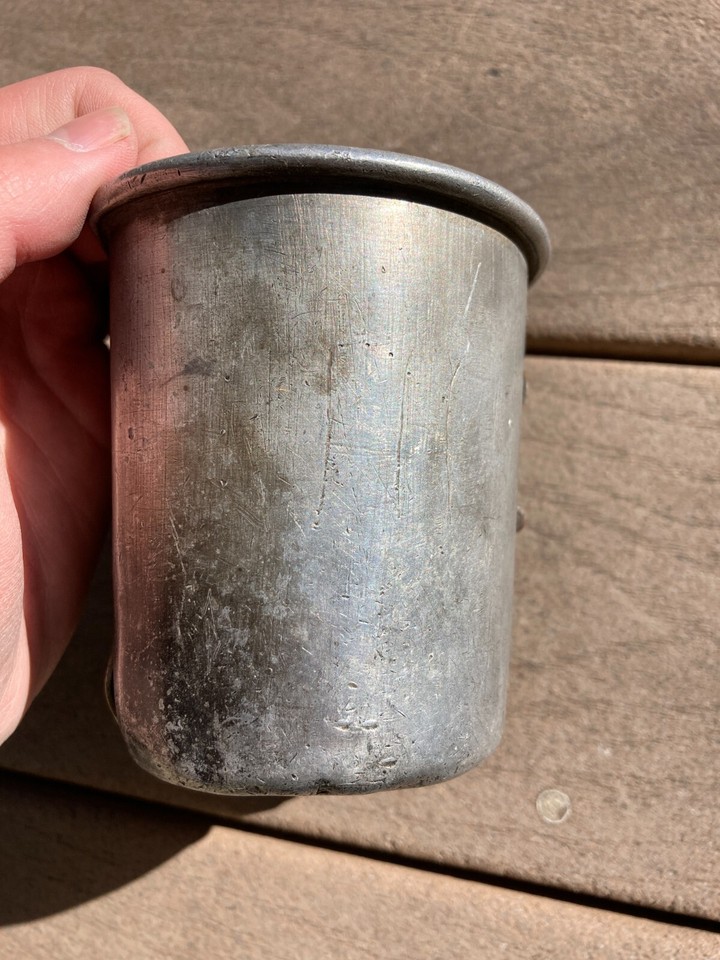 WW1 US Army Military M1910 Canteen Cup Early Engraved Field Gear ...