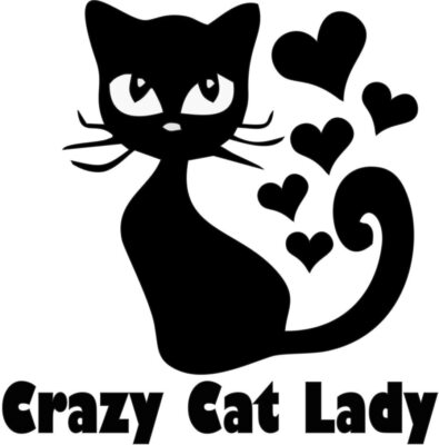 CRAZY CAT LADY - CAR VAN TRUCK SUV FUNNY WINDOW BUMPER VINYL DECAL ...