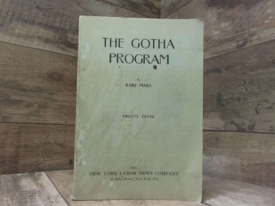 The Gotha Program by Marx, Karl New York Labor News | eBay