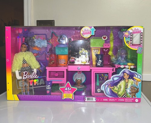 Barbie Extra - Doll & Vanity Playset w/ Exclusive Doll/ Puppy & 45 ...