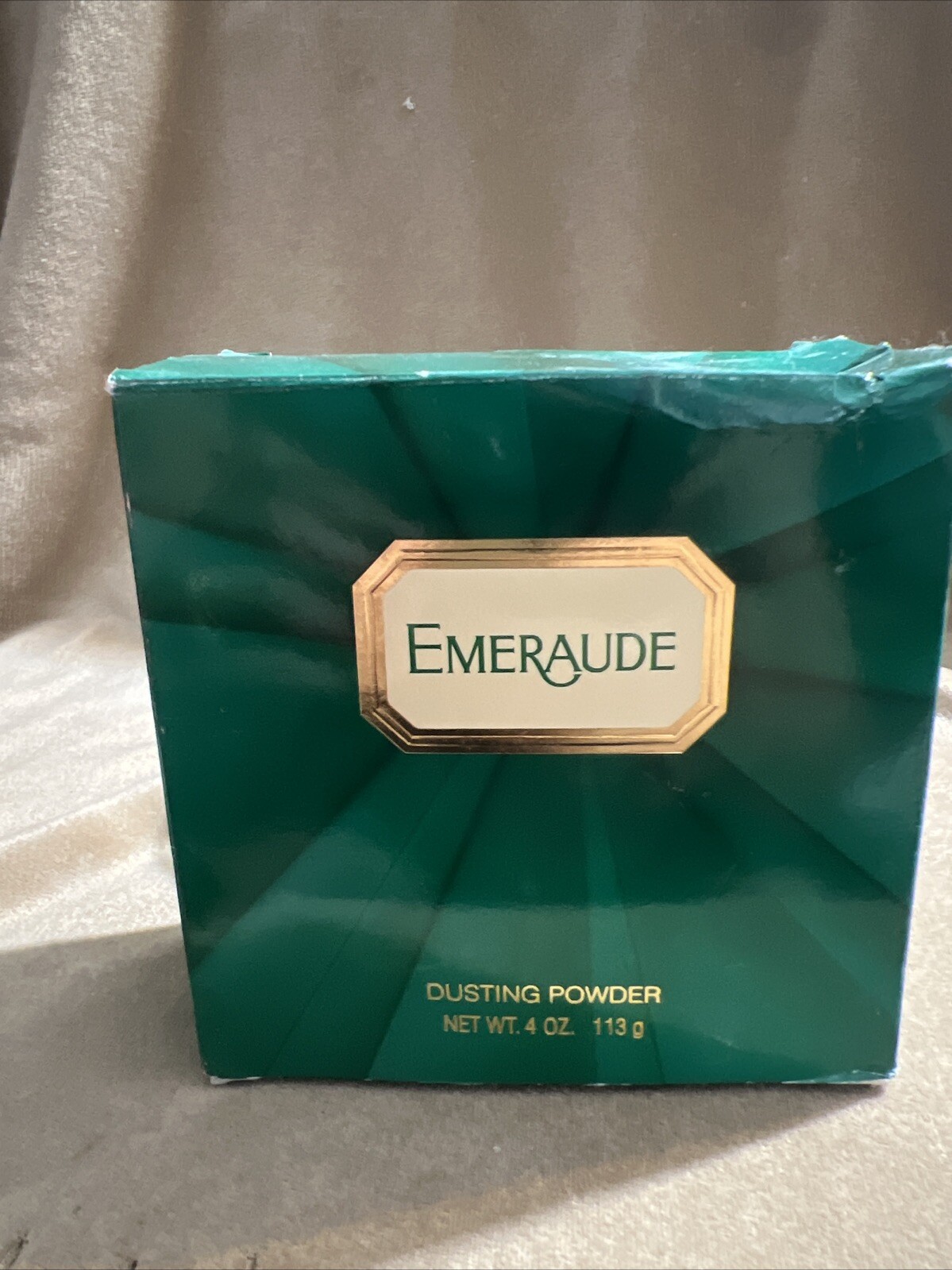 Vintage Emeraude Coty 4oz Dusting Perfume Body Powder 70 Percent Full ...