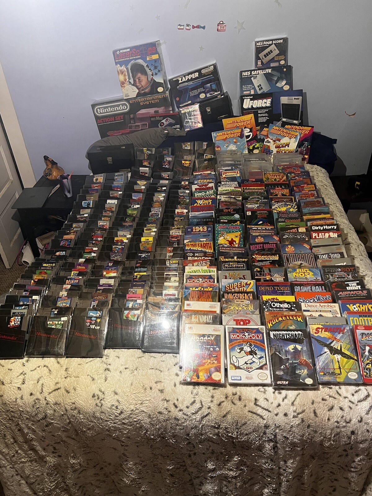 Nintendo NES HUGE Lot New, CIB, loose Games Console Hardware Graded ...