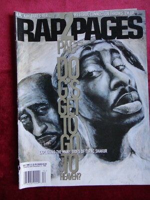 MAGAZINE "RAP PAGES" COVER TUPAC SHAKUR DECEMBER 1996 RARE MEMORABILIA ...