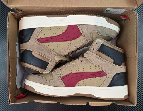 Men's 11 Puma Rebound Layup Suede High Top Sneakers Toasted Red Black ...