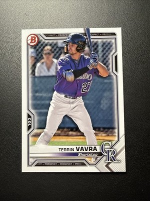 Terrin Vavra Colorado Rockies 2021 Bowman Prospect | eBay