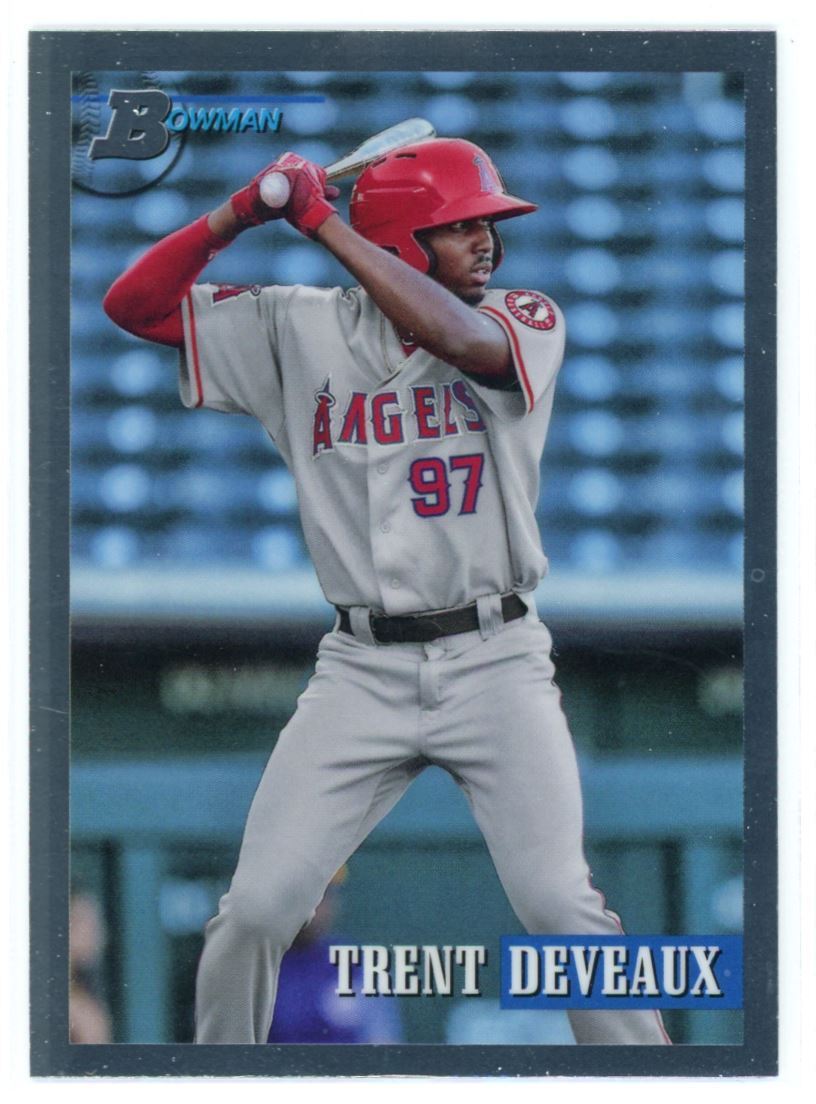 2021 Bowman Heritage Chrome Trent Deveaux Los Angeles Angels #157 | eBay