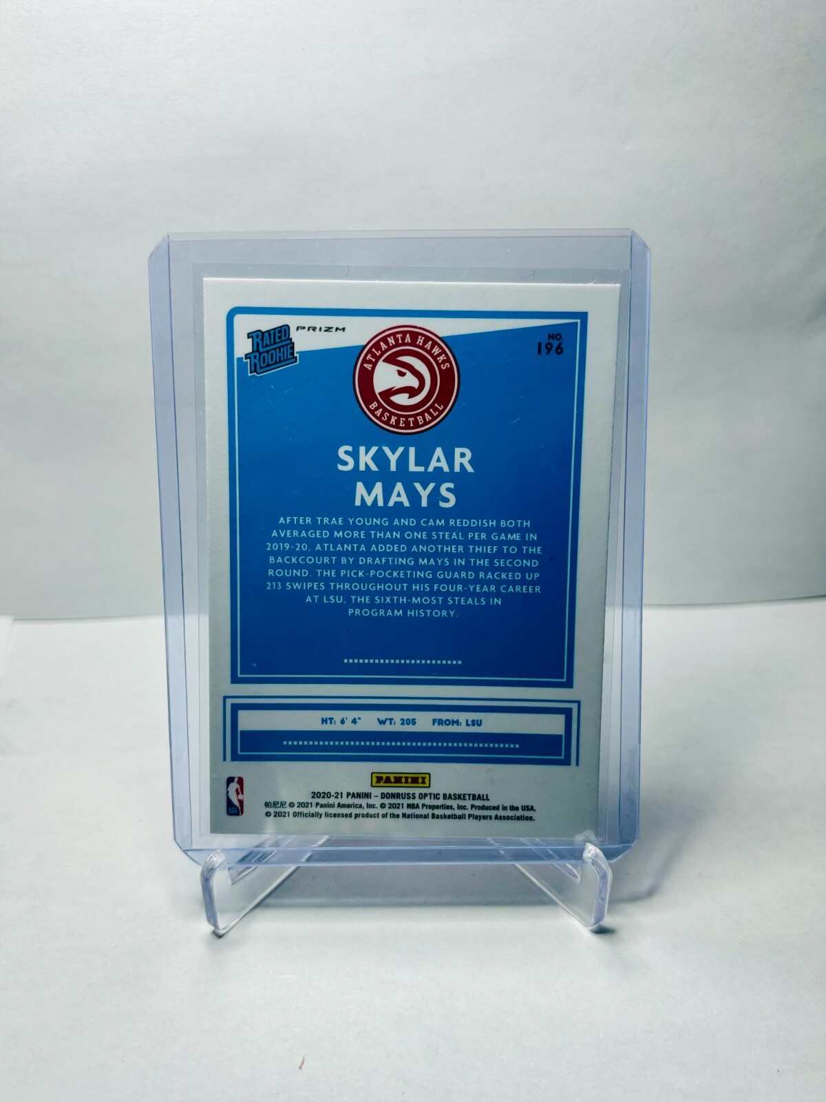2020-21 Panini Donruss Optic Rated Rookie SKYLAR MAYS Pink Hyper RC ...