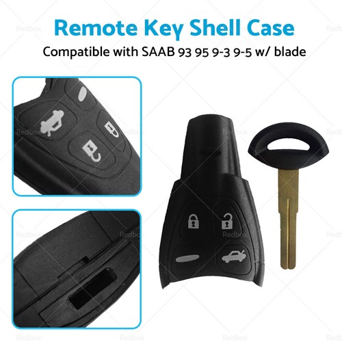 4 Button Remote Key Shell Case Suitable For SAAB 93 95 9-3 9-5 w/ blade | eBay Australia