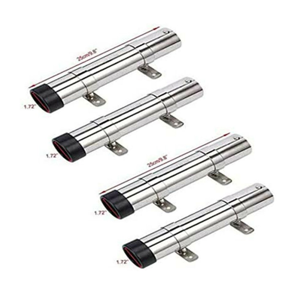 2/4 PCS Boat Marine Fishing Stainless Steel Side Mount Rod Holders with ...
