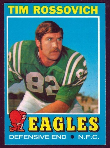 1971 Topps #116 TIM ROSSOVICH Philadelphia Eagles - CREASE FREE CARD 02 ...