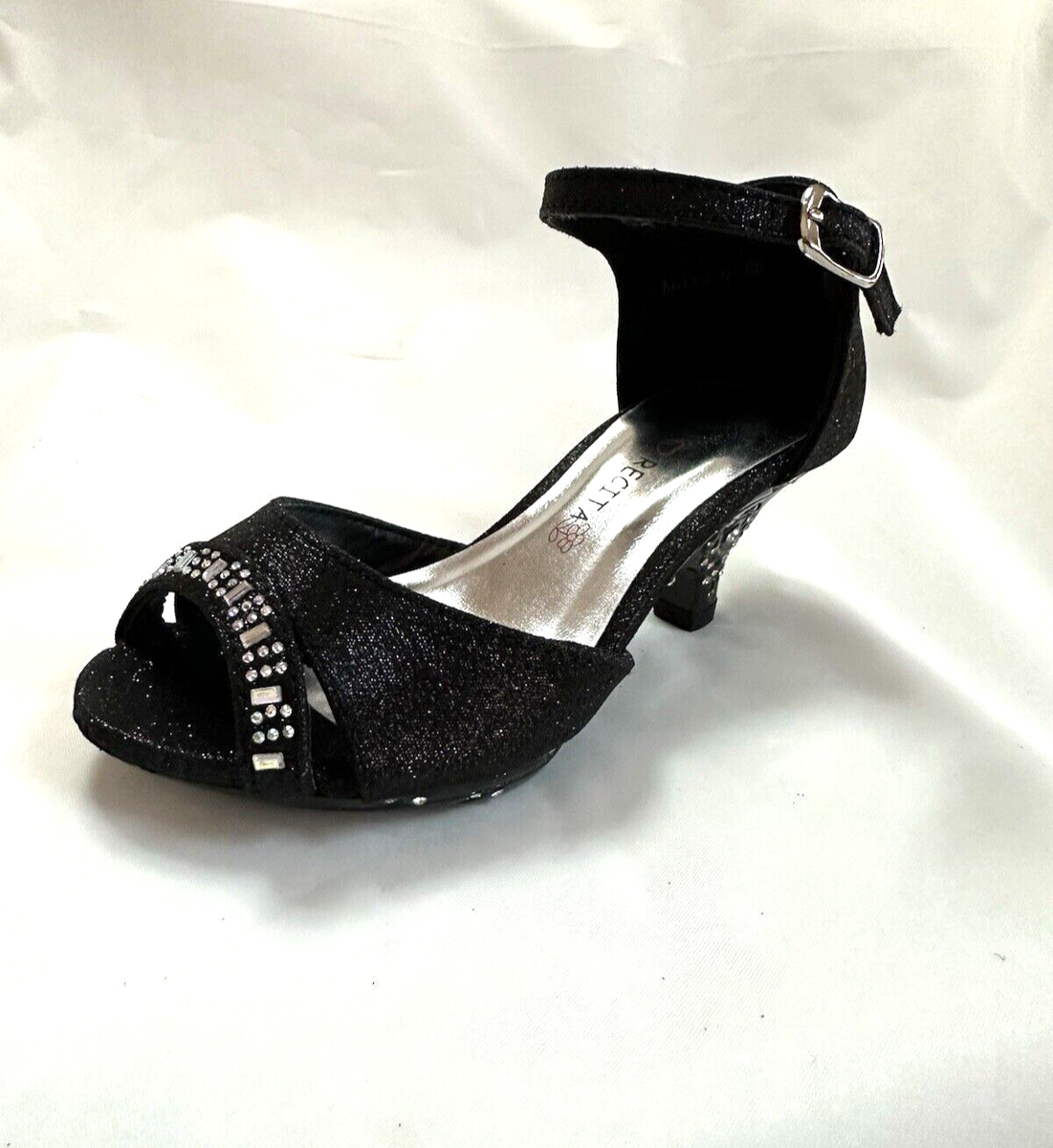 Black High Heels For Kids 2017 Girls Wedding Shoes Little Girl High