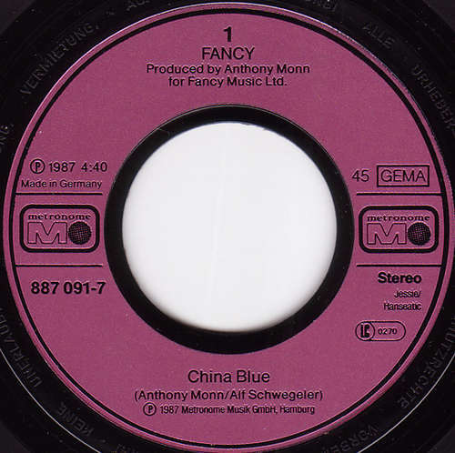 Fancy China Blue 7" Single Vinyl Schallplatte 74528 | eBay.de
