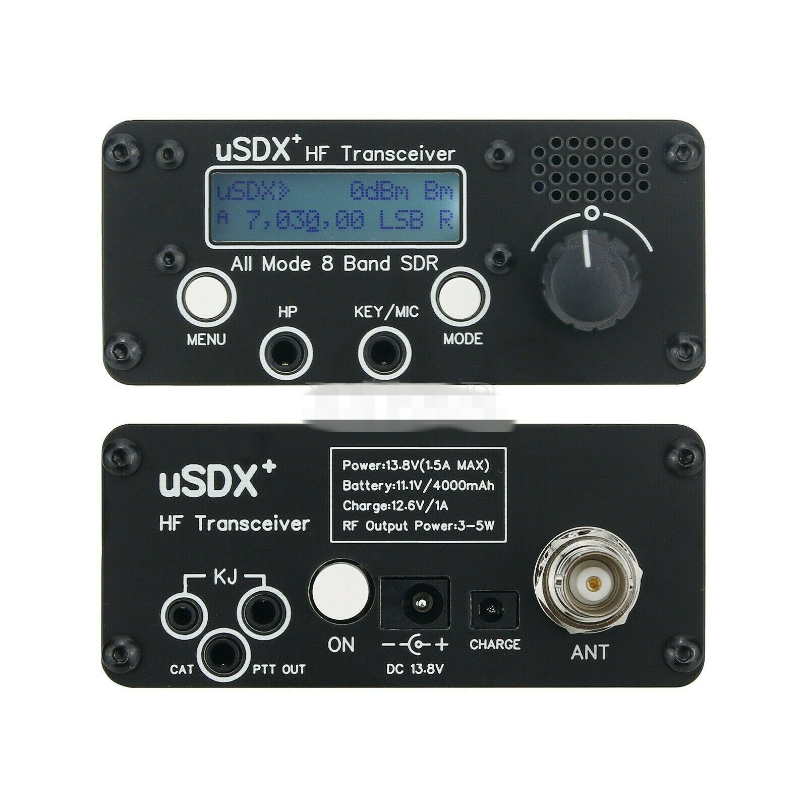 V2 USDX PLUS QCX SSB 3 5W 8 Band SDR All Mode HF SSB QRP Transceiver