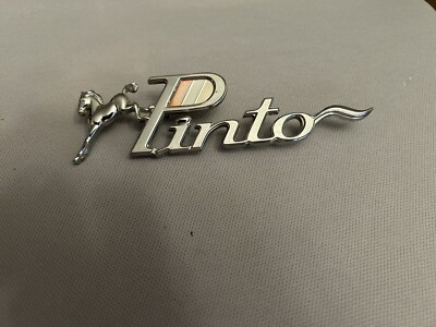1971-74 FORD PINTO FENDER EMBLEM NAMEPLATE D12B 16R114 AD VTG OEM | eBay