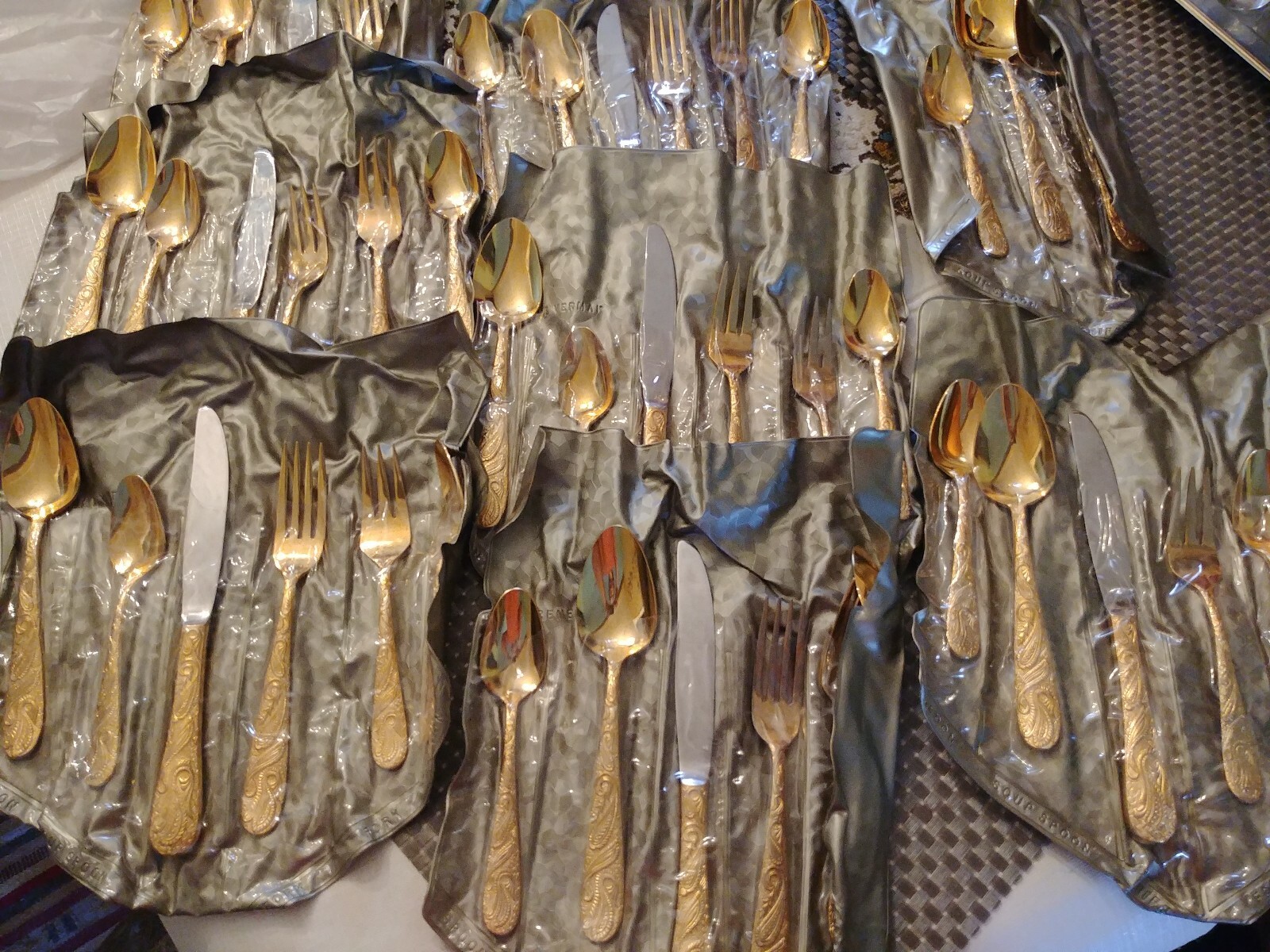 Gold Electroplated Flatware, Supreme Vermai, 45 Pcs | eBay