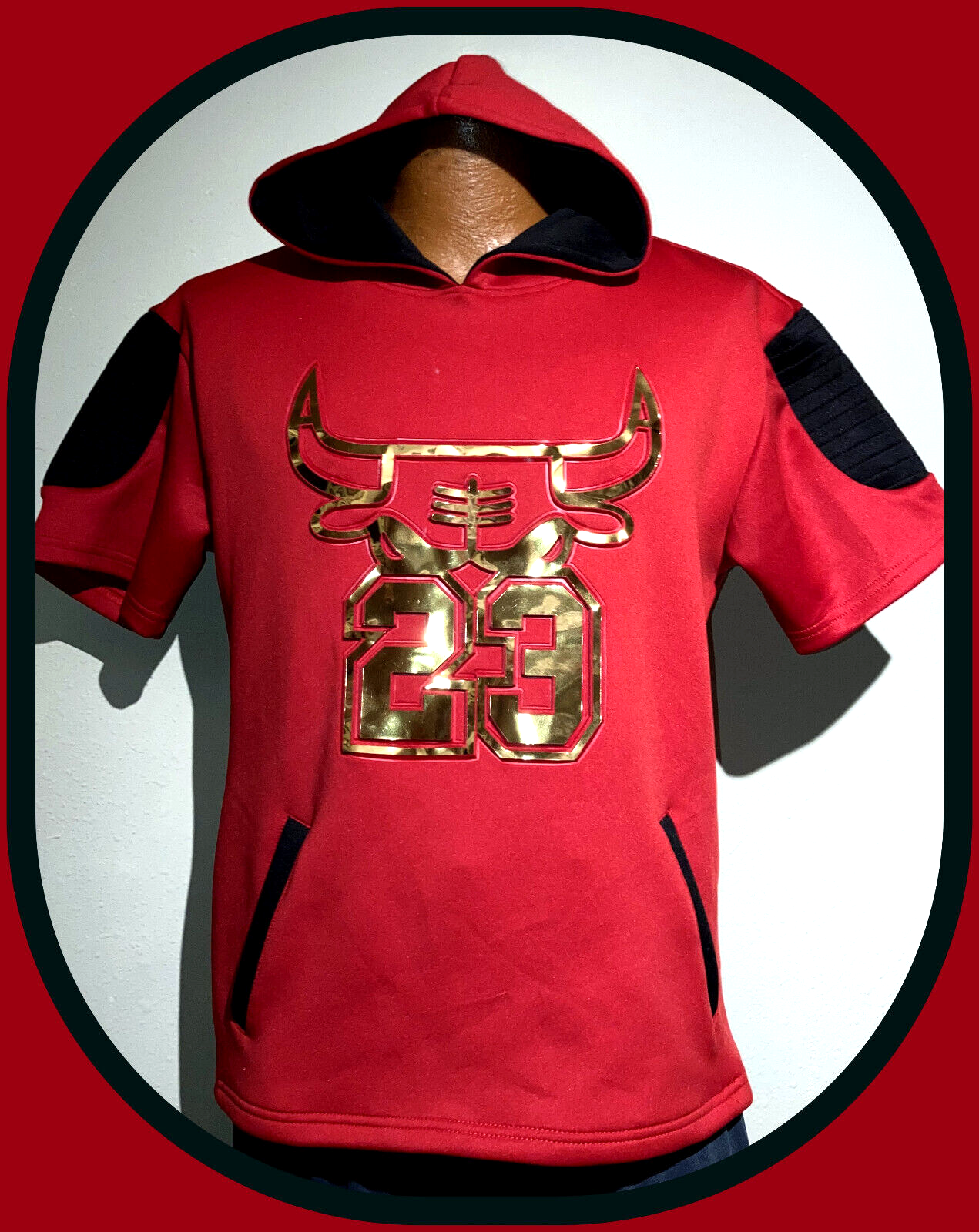 2017 MICHAEL JORDAN CHICAGO BULLS DIAMOND STASH HOODED SS SWEATSHIRT ...
