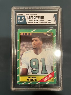 1986 Topps Reggie White Rookie Card #275. HGA 8.5 Great Grade For this ...