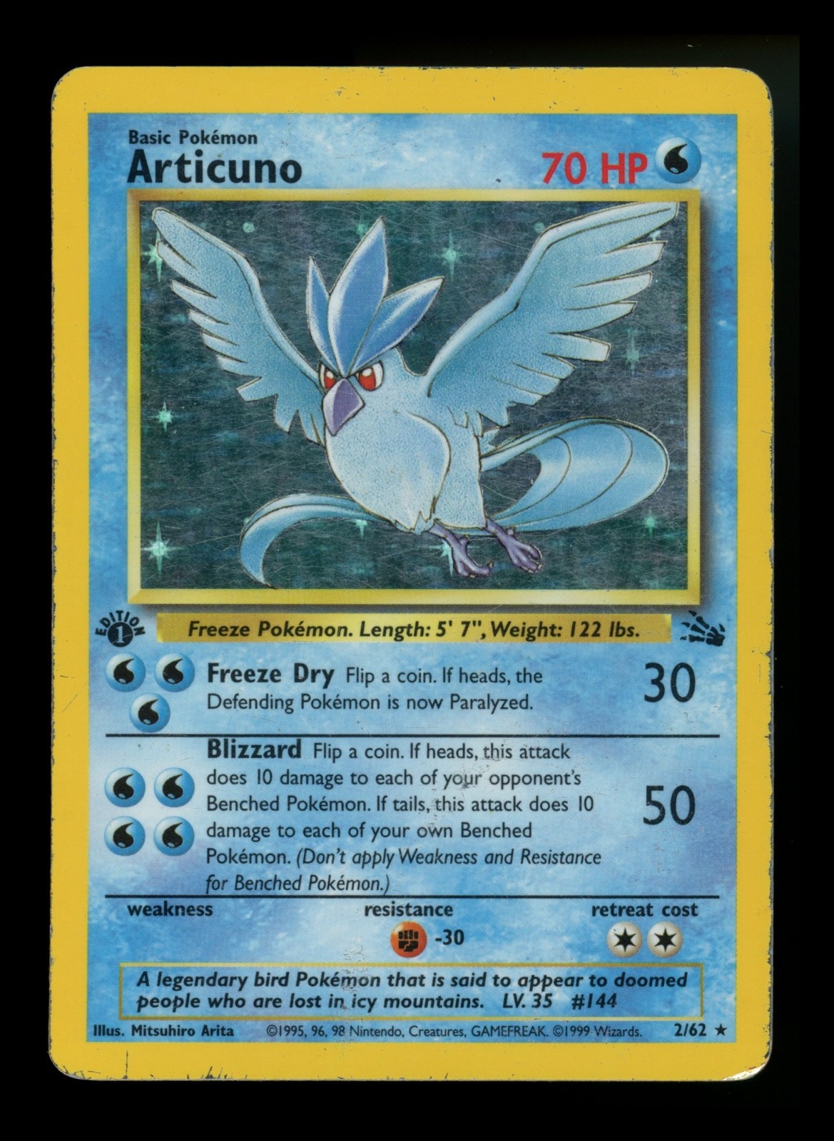 Articuno 1999 Fossil #02/62 1st Edition Holo Price Guide - Sports Card ...