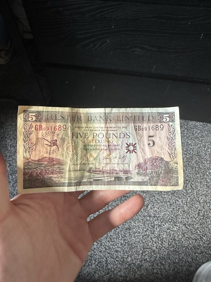 George Best Ulster Bank £5 Pound Note Uncirculated | eBay UK