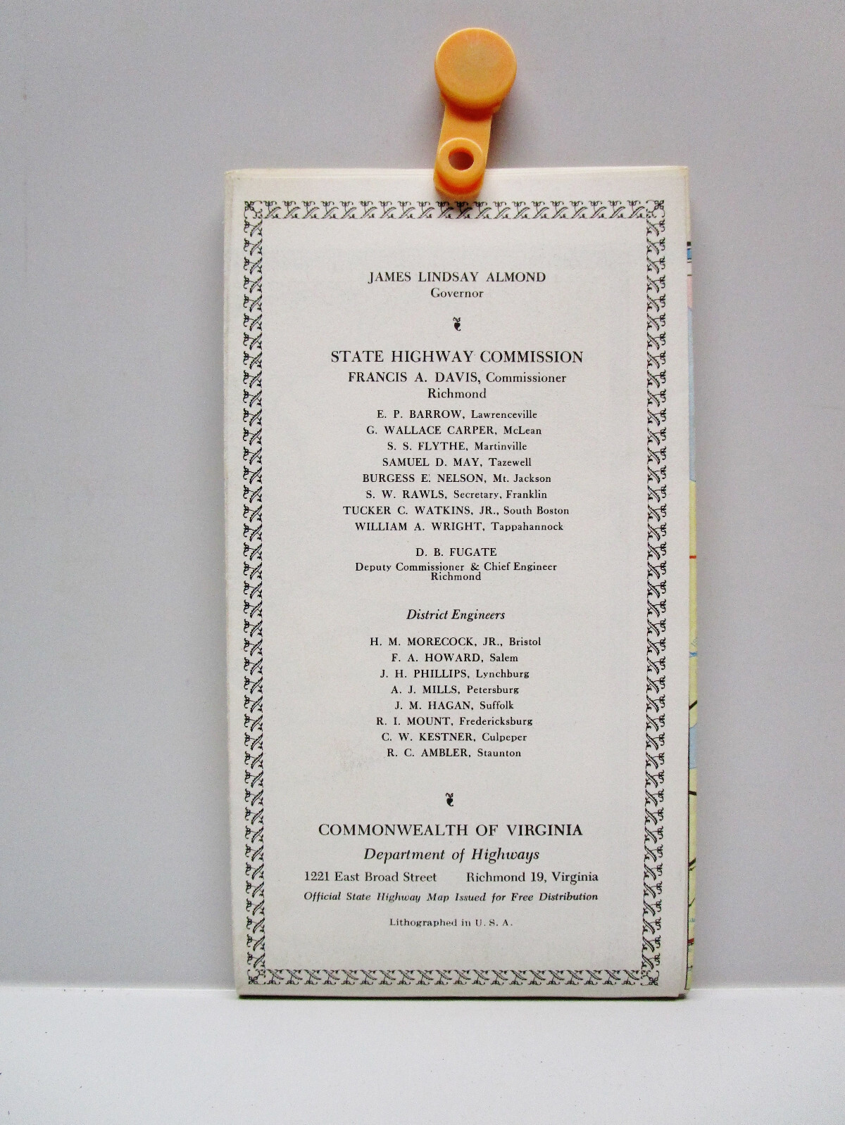 Vintage - VIRGINIA - OFFICIAL STATE HIGHWAY MAP - DEPARTMENT OF ...