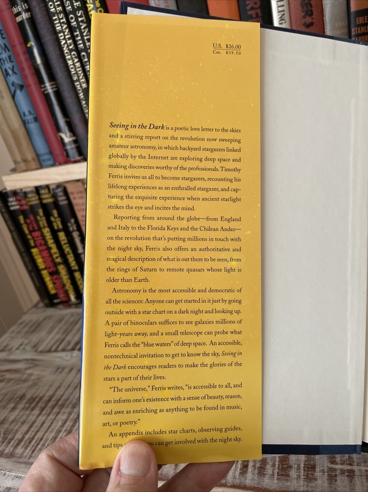 Timothy Ferris, signed; SEEING IN THE DARK 1st Edition 1st Printing | eBay