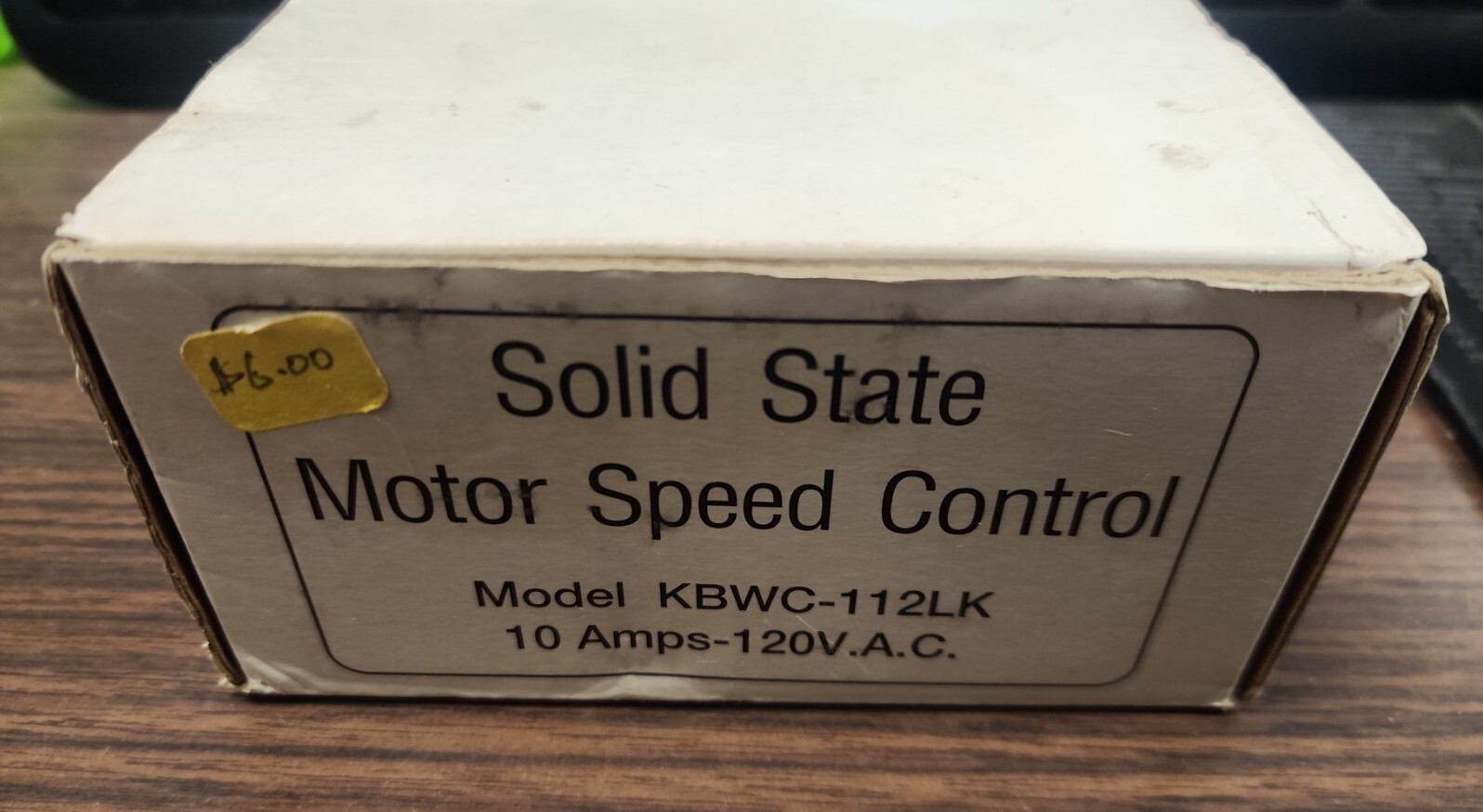 Solid State Motor Speed Control Model : KBWC-112LK 10 Amps-120V