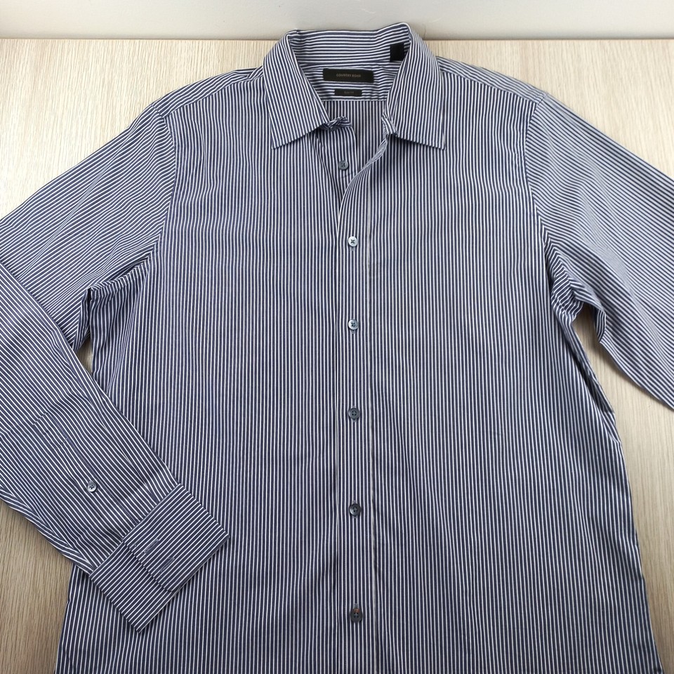 Country Road Long Sleeve Shirt Men's XL Slim Fit Collared Button Up ...