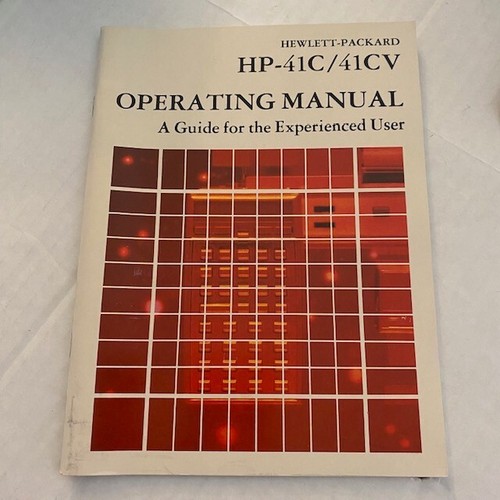 HP-41C 41CV Operating Manual USA 12/82 00041-90328 | eBay