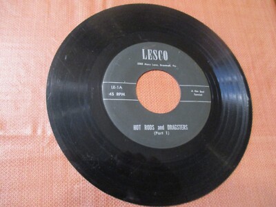 Hot Rods and Dragsters/Rare 45 rpm record/Lesco label LE-1/Very Good | eBay