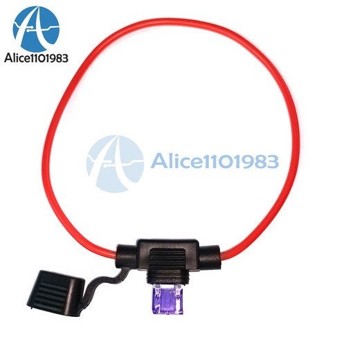10PCS 3A 16-Wire 20cm Waterproof Car Inline Fuse Holder Fuse Insert ...