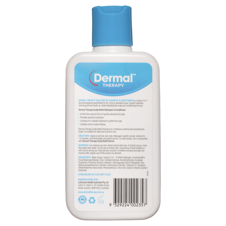 Dermal Therapy Scalp Relief Shampoo & Conditioner 210mL Sensitive Scalp ...