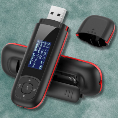 AGPTEK U3 USB Stick Mp3 Player, 8GB Music Player Supports Replaceable ...