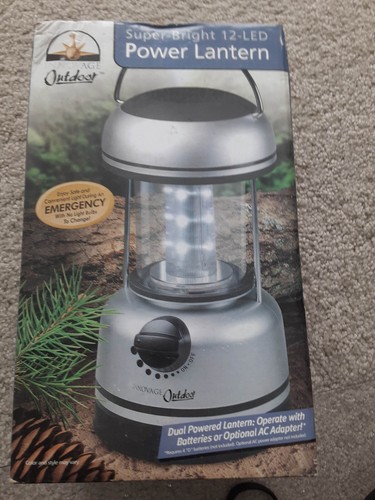 Power Lantern Super Bright 12 LED - Built in Dimmer - Batteries or AC ...