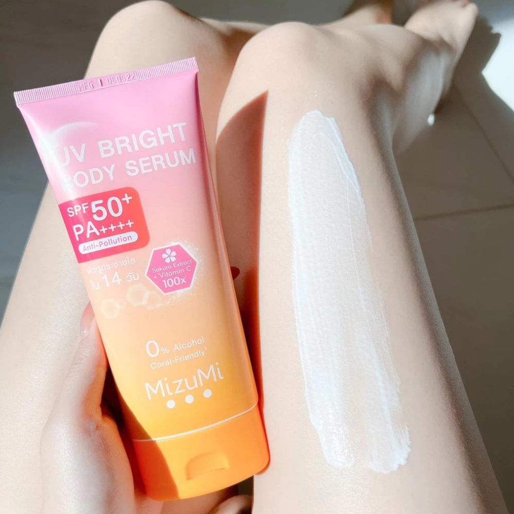 Mizumi UV Bright Body Serum Sunscreen Body Hybrid SPF50+ Anti-Pollution ...