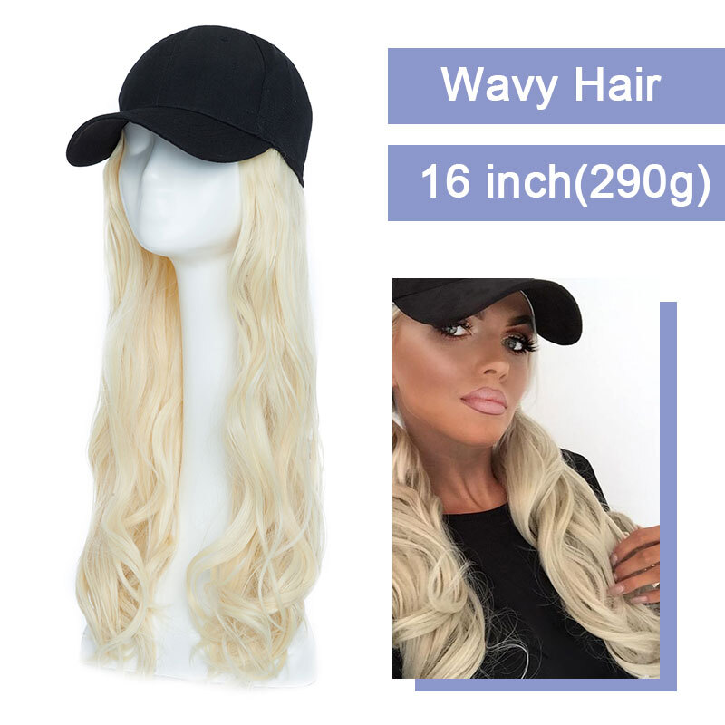 Cap with Hair Attached For Women Wig Hat with Hair Short Bob Style ...