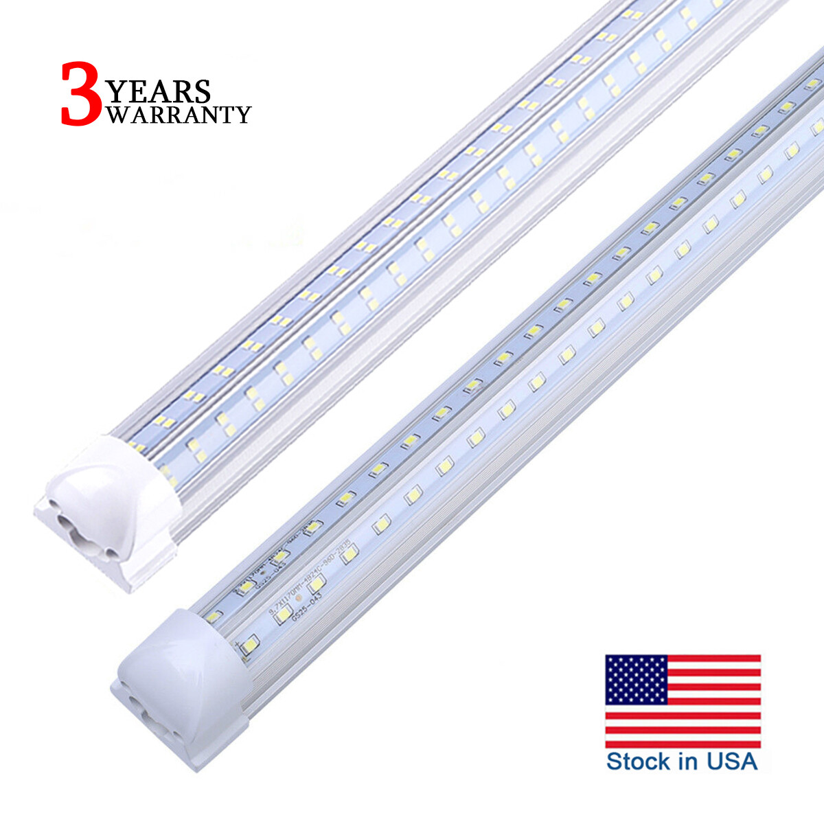 T8 8FT Integrated Led Tube Light Bulb V Shaped 2-8' Led Shop Light ...
